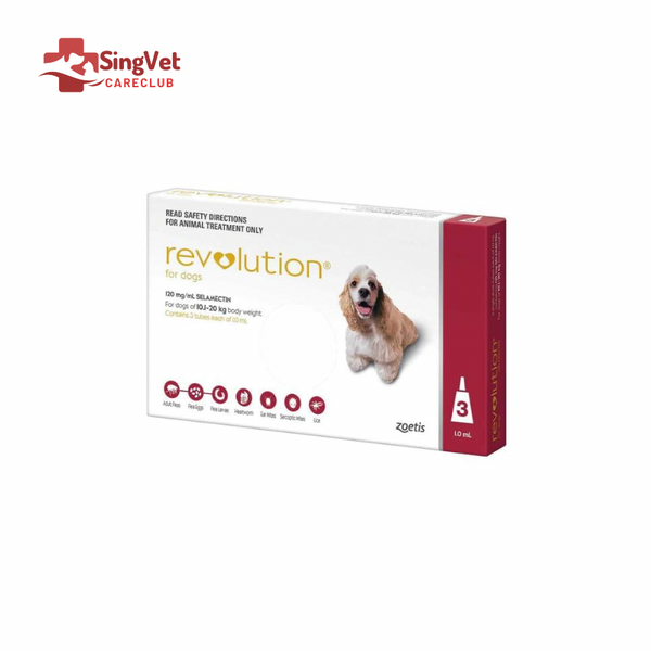 Revolution Dog Spot-On (10.1 to 20kg) Red - Box of 3 – SingVet Animal ...